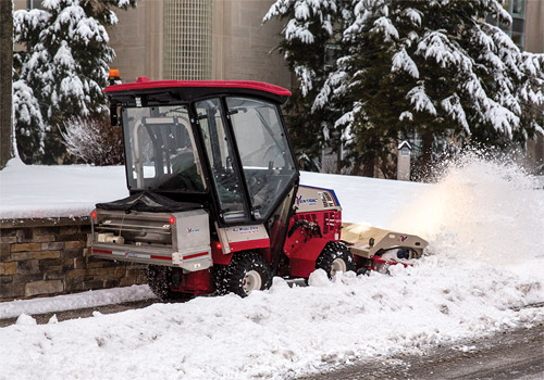 Ventrac Sidewalk Snow Management
